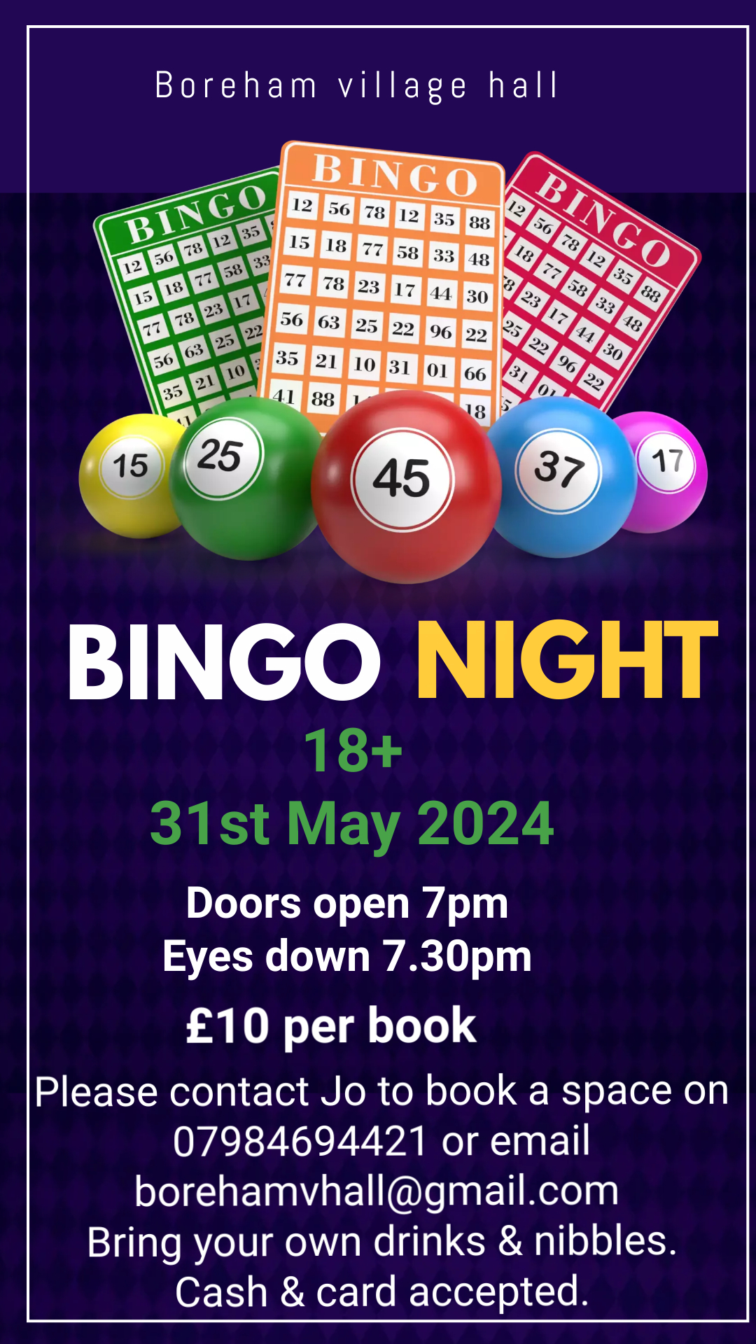 Event Posters - Boreham Village Hall