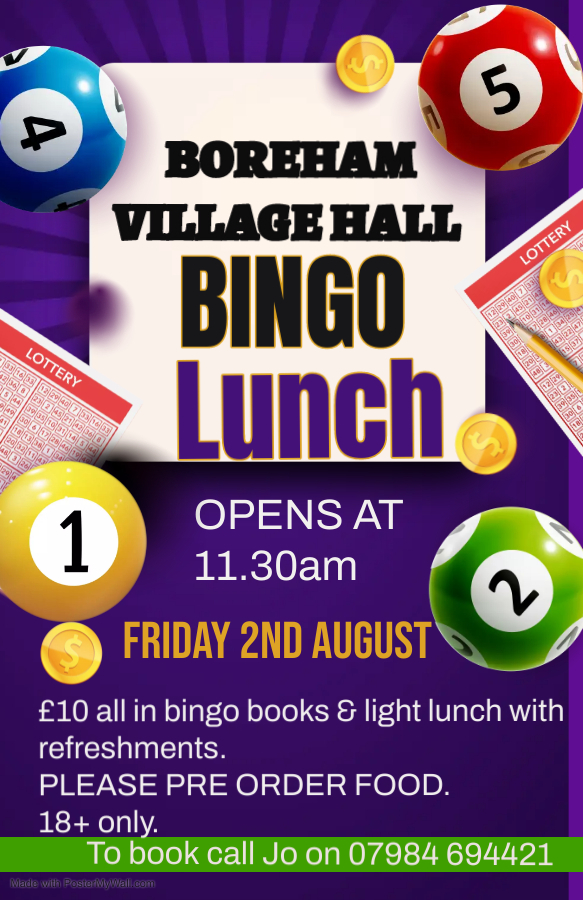 Event Posters - Boreham Village Hall