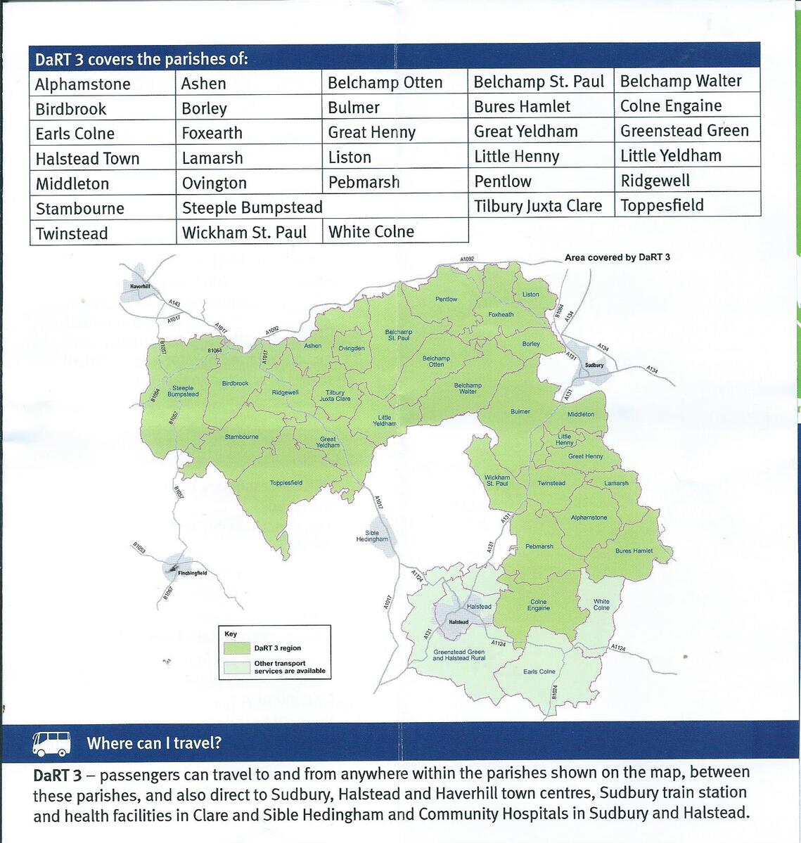 Bulmer Bus Service - Village of Bulmer in Essex